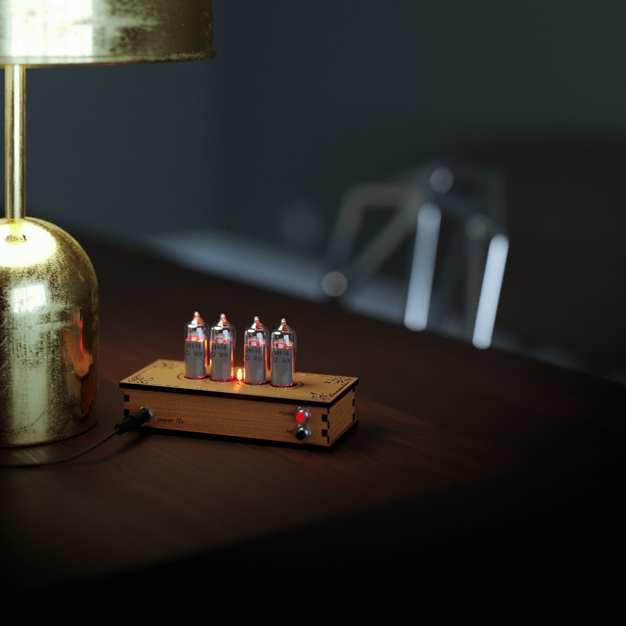 Nixie Tube Clock with Replaceable IN-14 Nixie Tubes, Motion Sensor, One ...
